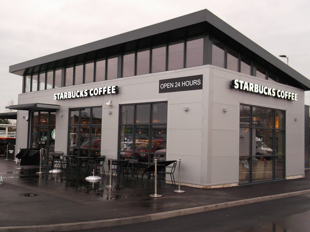 Starbucks drive-thru’ - Wolstanton - Global-MSI - Forecourt Canopy ...
